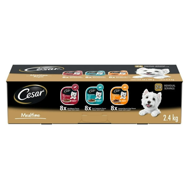 Cesar Adult Classic Loaf In Sauce Mealtime Variety Pack Soft Wet Dog ...