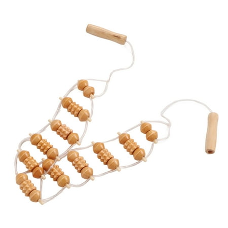 Wood Back Roller, Portable Relax Wood Back Massage Roller Trigger Point ...