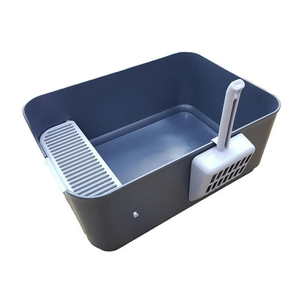 Open Top Cats Litter Box Pets Litter Tray Toilette Sand Box Container ...