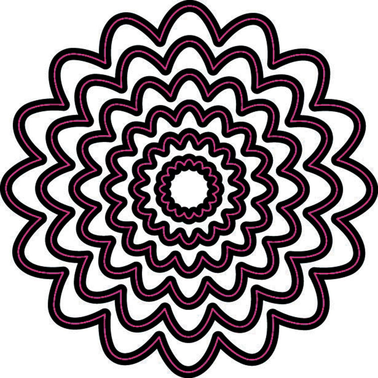 Die Cut Emboss Stencil Nesting Wavy Circles 6Pc By Darice - Walmart.com
