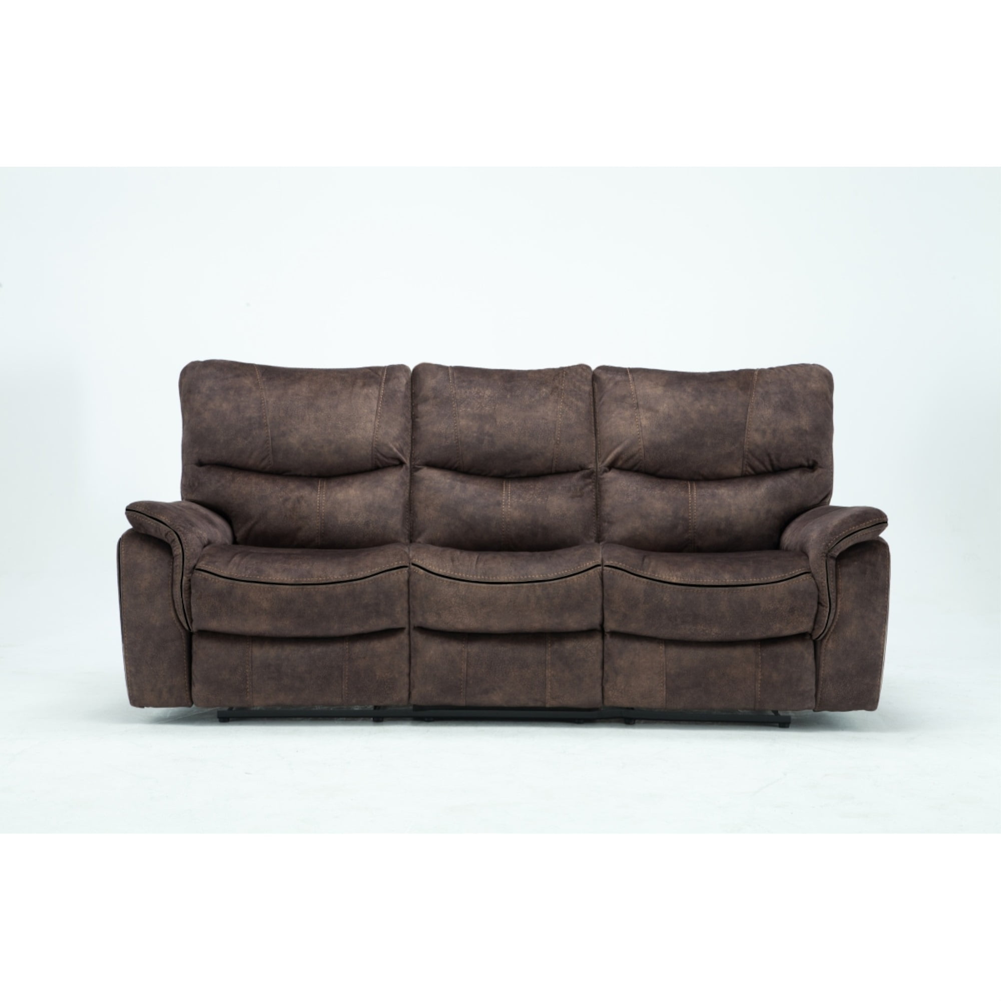 40" Elegant Dark Brown Fabric Sofa - Walmart.com