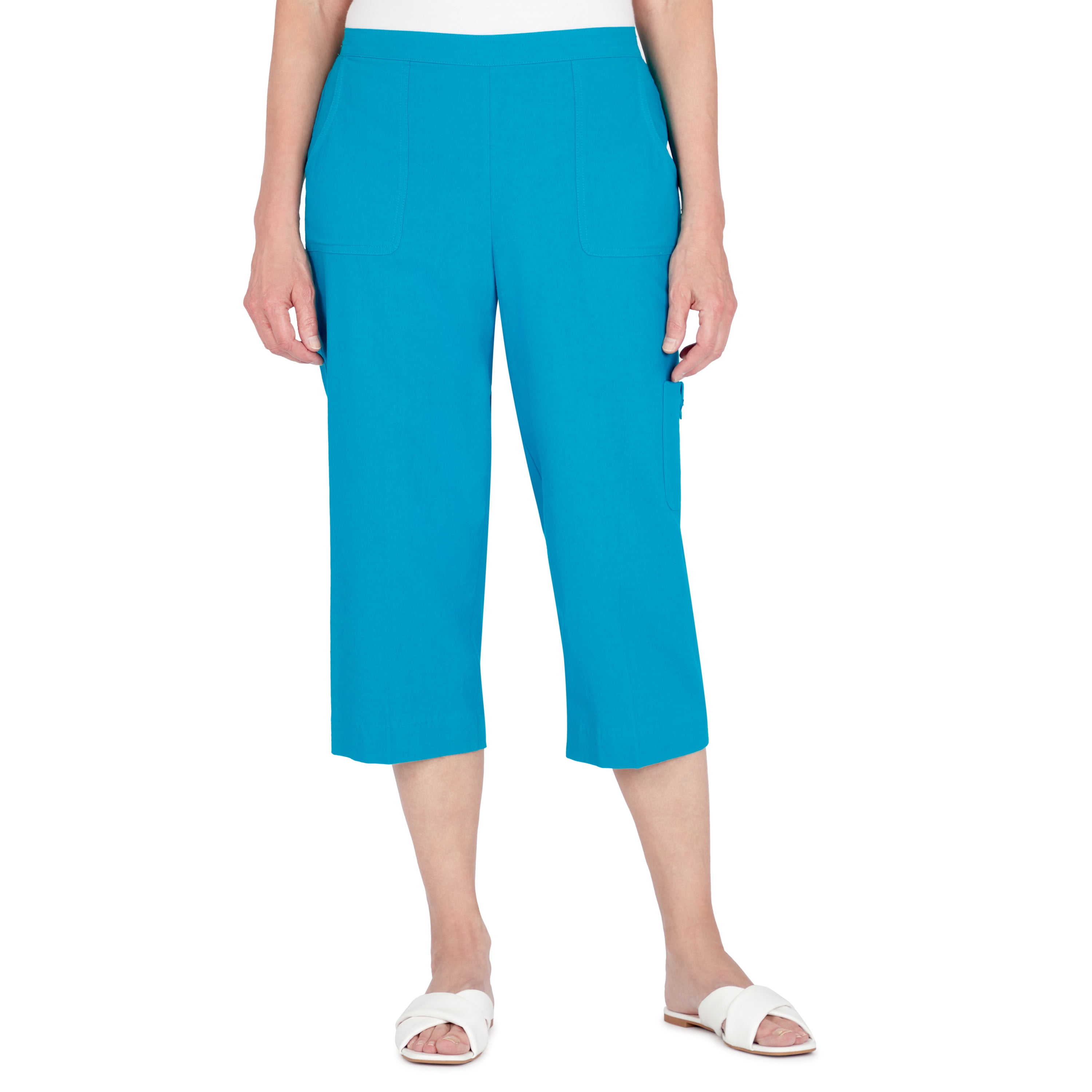 Alfred Dunner Womens Plus-Size Cargo Pocket Capri - Walmart.com