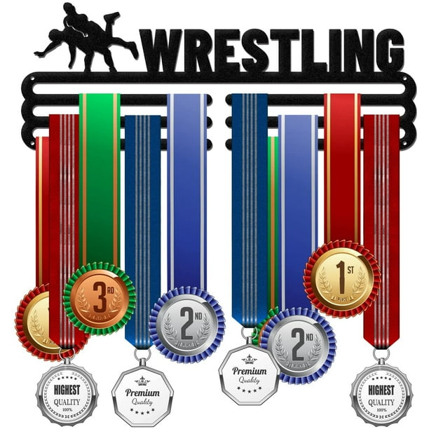 Wrestling Medal Holder Display Hanger Rack Frame for Sport Race Metal ...