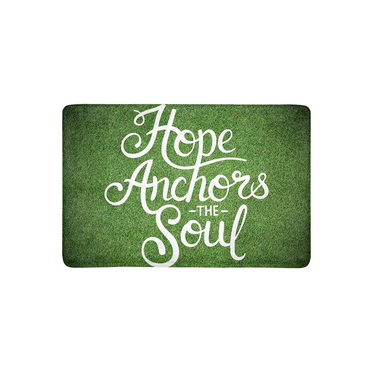 MKHERT Religion Christian Bible Verse Hope Anchors Soul Doormat Rug ...