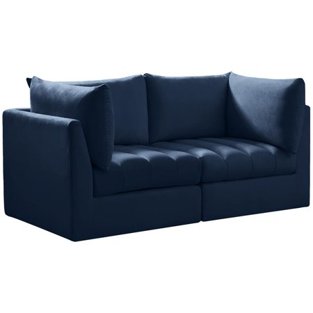 Meridian Furniture Jacob Navy Velvet Modular Sofa | Walmart Canada