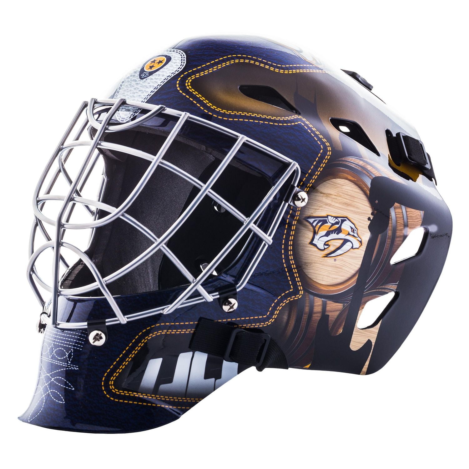 Click here for Franklin Sports Gfm 1500 Nhl Predators Goalie Face... prices