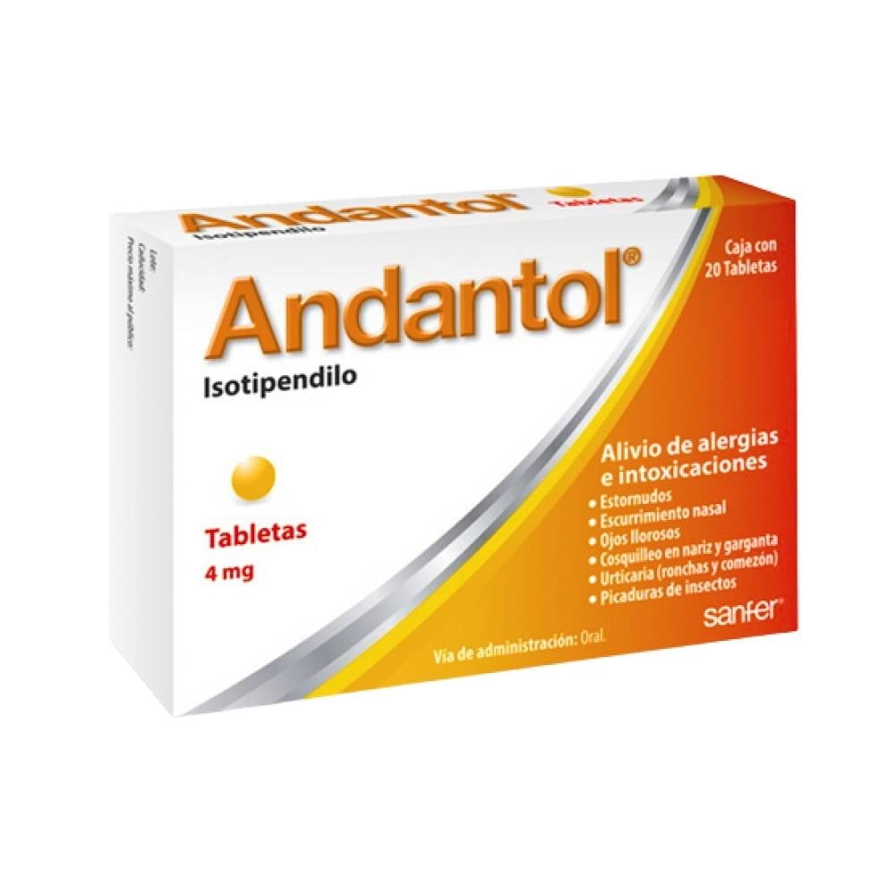 Andantol 20 tabletas 4 mg | Walmart en línea