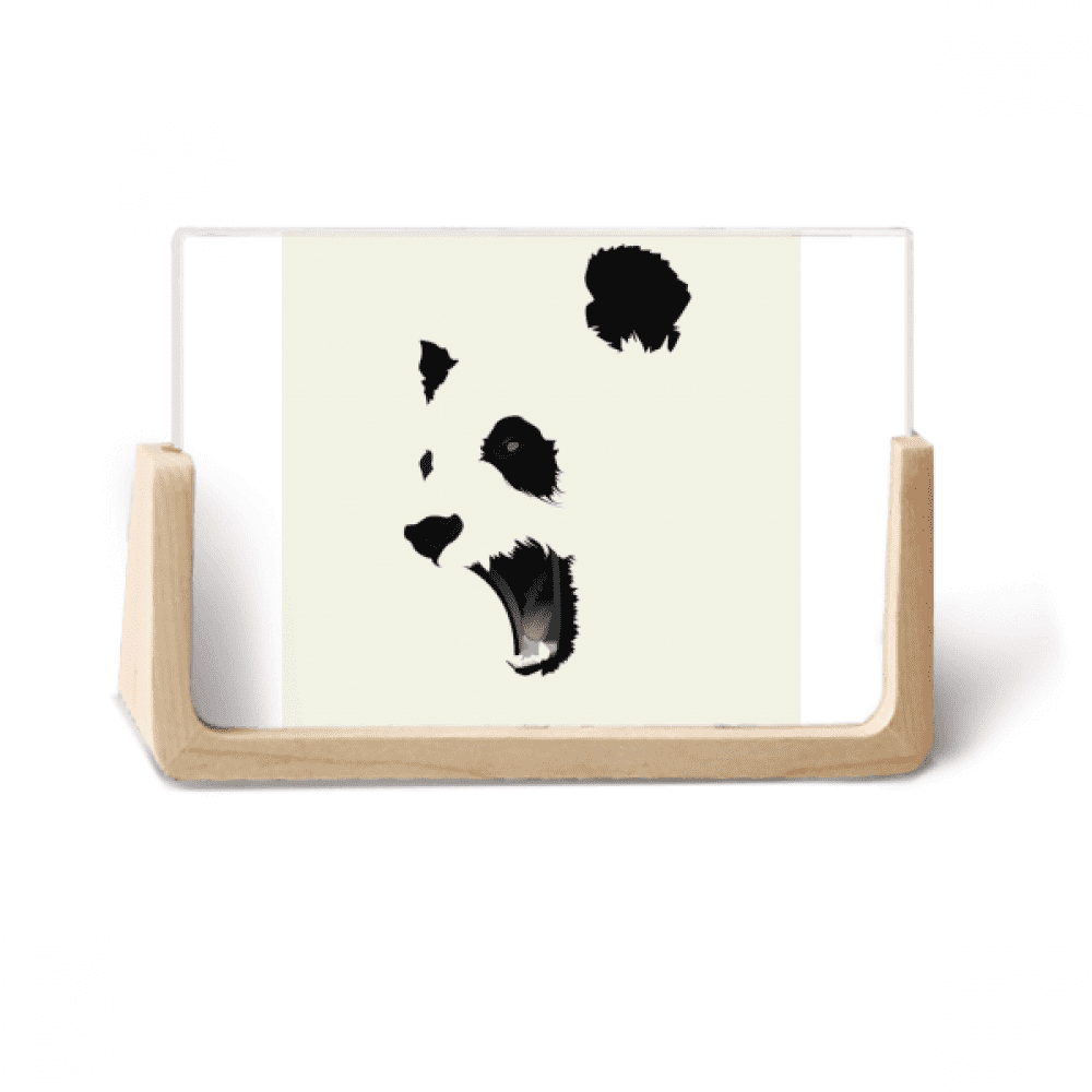 Panda Black White Open Mouth Color Block Photo Wooden Photo Frame ...