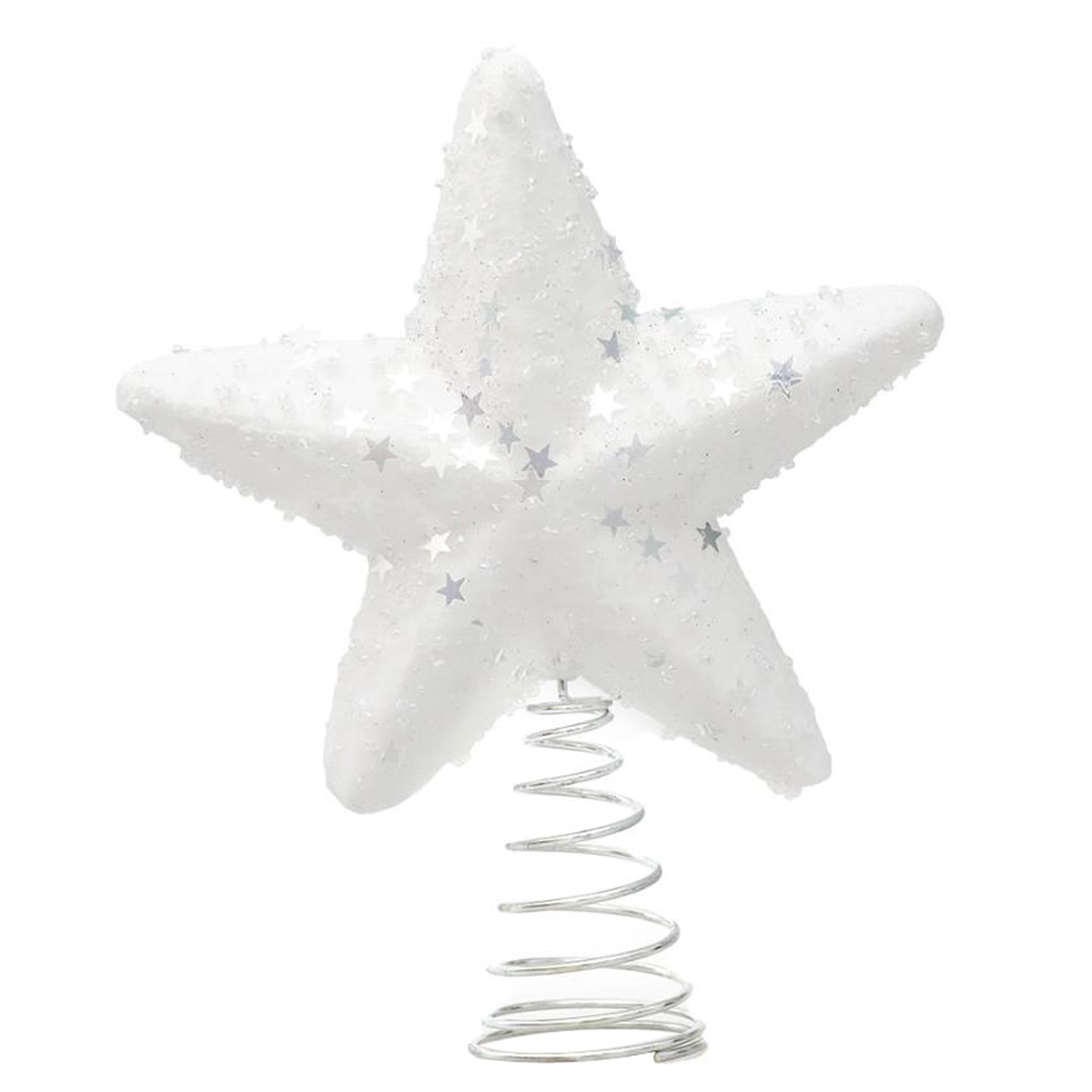 Click here for Sunsiom Glittered Christmas Star Tree Topper Sequi... prices