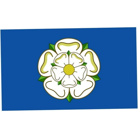 White Rose England Flag, 150x90cm Yorkshire White Rose Flag Decorative ...