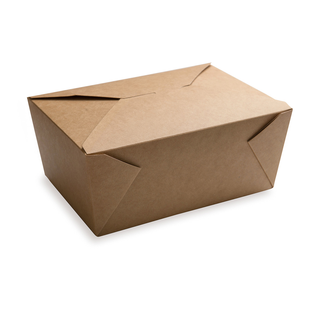 Bio Tek 98 oz Rectangle Kraft Paper #4 Bio Box Take Out Container - 8 1 ...