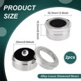 Alloy Loose Diamond Boxes Flat Round with Clear Glass Window and Sponge ...
