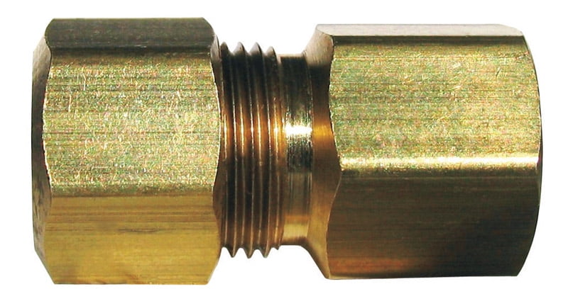 JMF 1/2 in. FPT x 1/2 in. Dia. FPT Brass Compression Fitting - Case Of ...