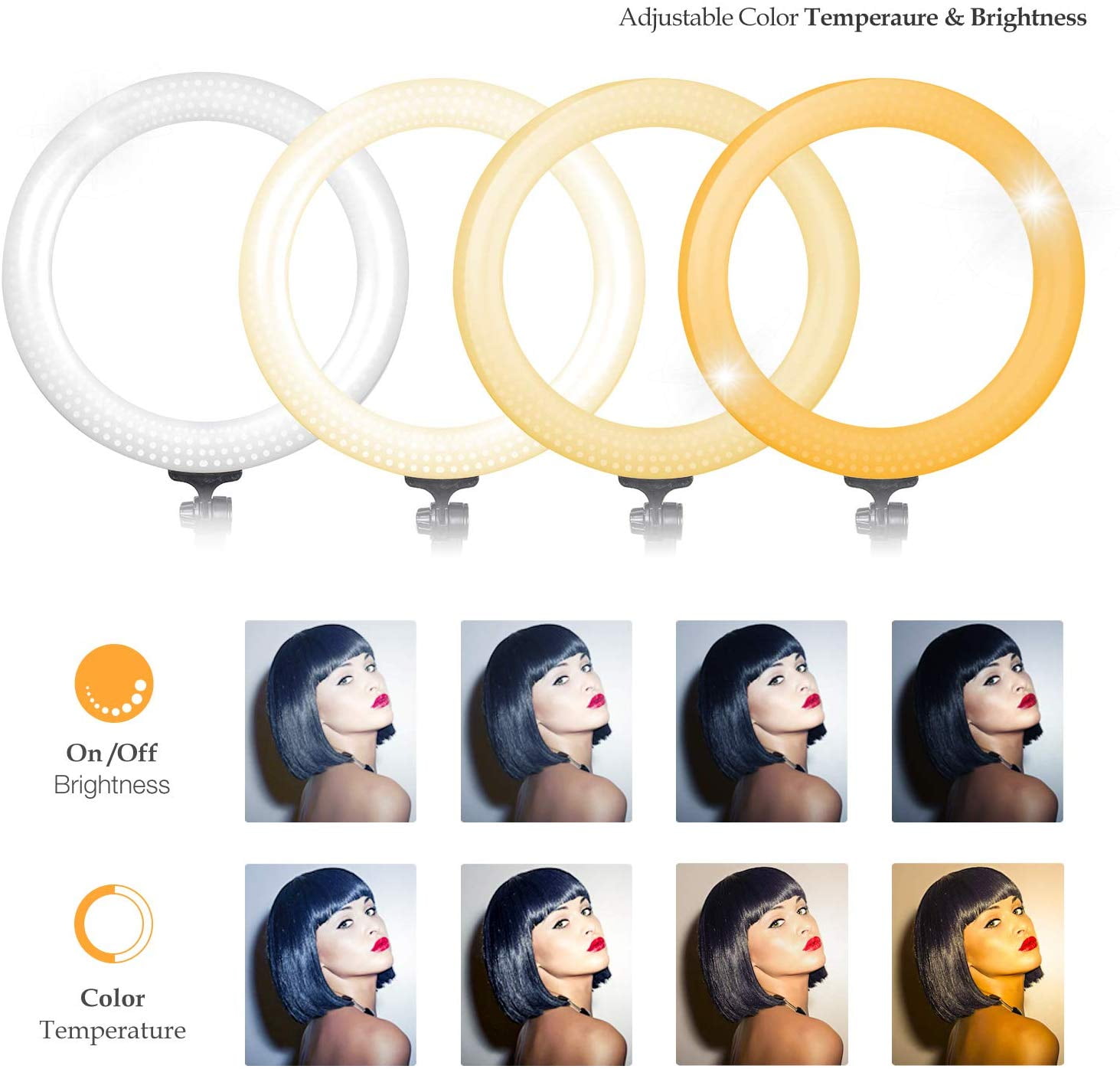 LS Photography 18" Ring Light Dimmable Fluorescent Continuous Lighting ...
