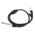 6.35mm to 2 RCA Y Splitter Cable Professional Male to Male 6.35mm to ...