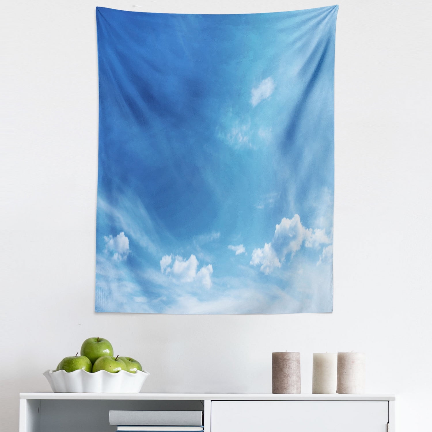 Sky Tapestry, Blue Sky Inspirational Sun Rays and Clouds Weather ...