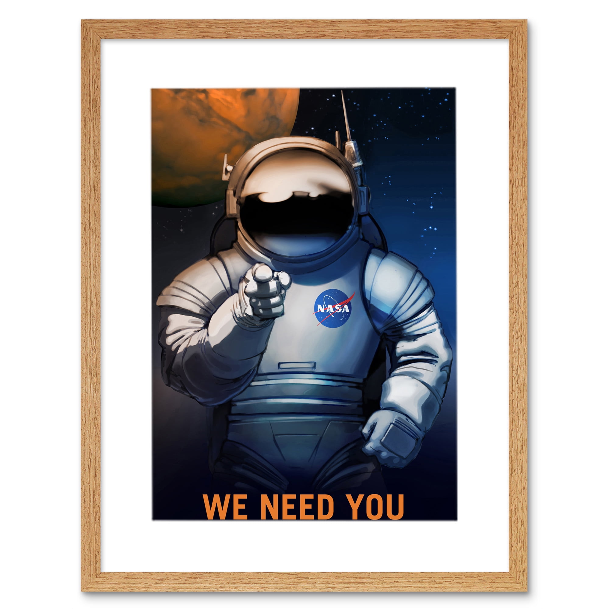 NASA Science Mars Exploration We Need You Astronaut Poster Space Travel ...