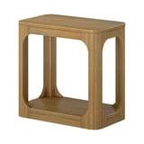 Plank+Beam Rectangular Side Table with Shelf, Slim Side Table for ...