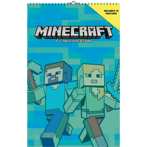 Minecraft 2018 Oversized Wall Calendar - Walmart.com - Walmart.com