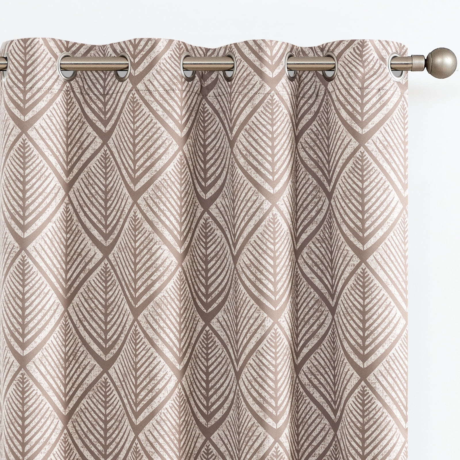 Click here for Curtainking Blackout Curtains 63 Inch Brown Geomet... prices