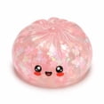 Flower Confetti Dumpling Squishy, Cute Pink Bun Slow Rising Stress Ball ...