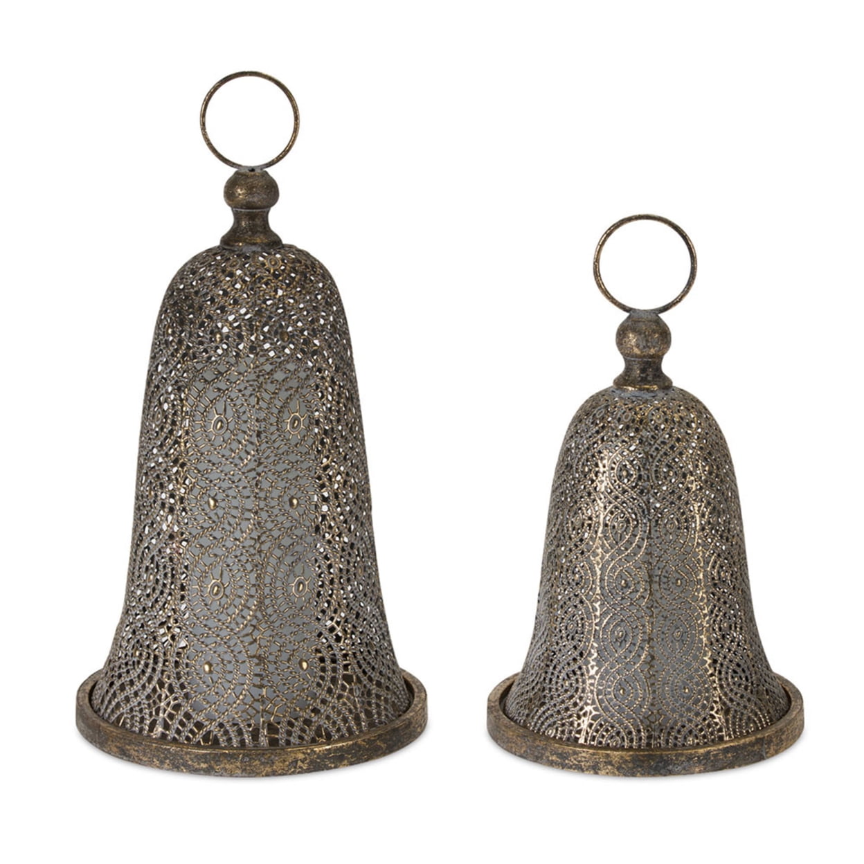 Home Decorative Bell (Set of 2) 12"H, 15"H Metal - Walmart.com