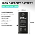 For iPhone 13 Mini Battery Replacement, 4290mAh High Capacity Battery ...