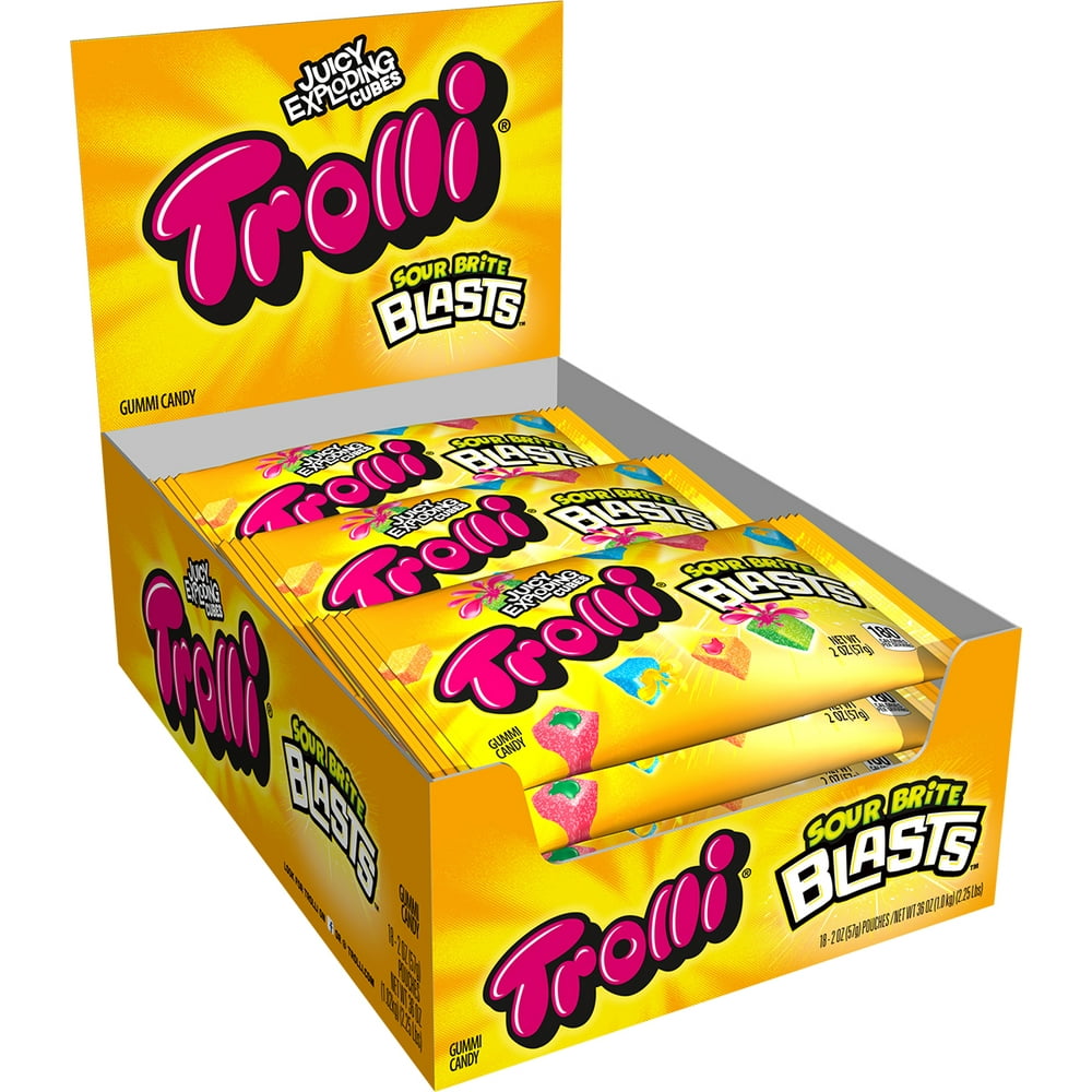 Trolli Sour Brite Blasts Gummies, 2 Oz., 12 Count - Walmart.com ...