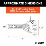 CURT Mfg 48012 Front Mount Hitch Receiver-Mount Ball & Pintle ...