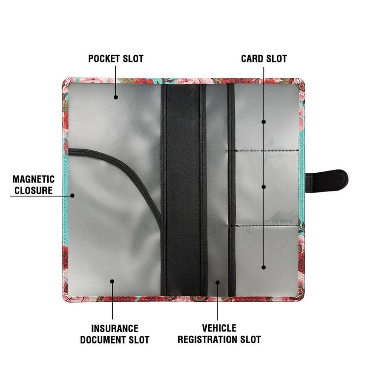 WIRESTER PU Leather Car Registration and Insurance Holder WIRESTER PU Leather Car Registration and Insurance Holder