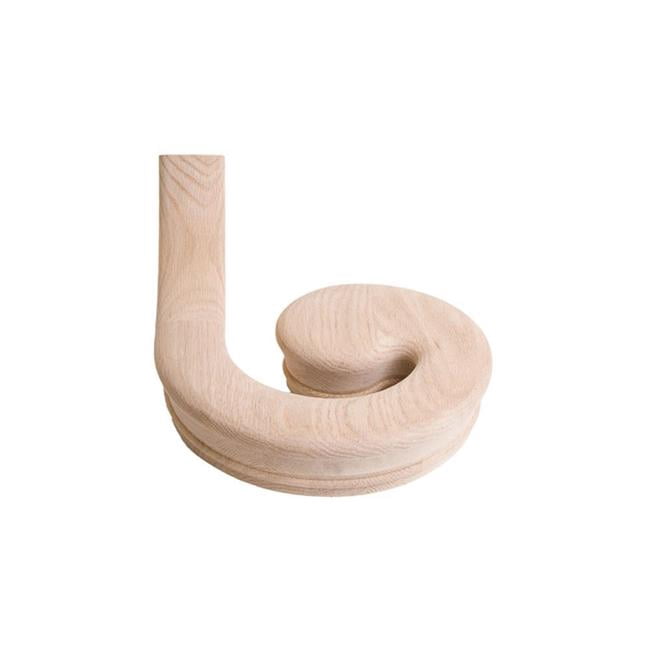 Right Hand Standard Volute Wood Handrail Fitting, Red Oak - Walmart.com