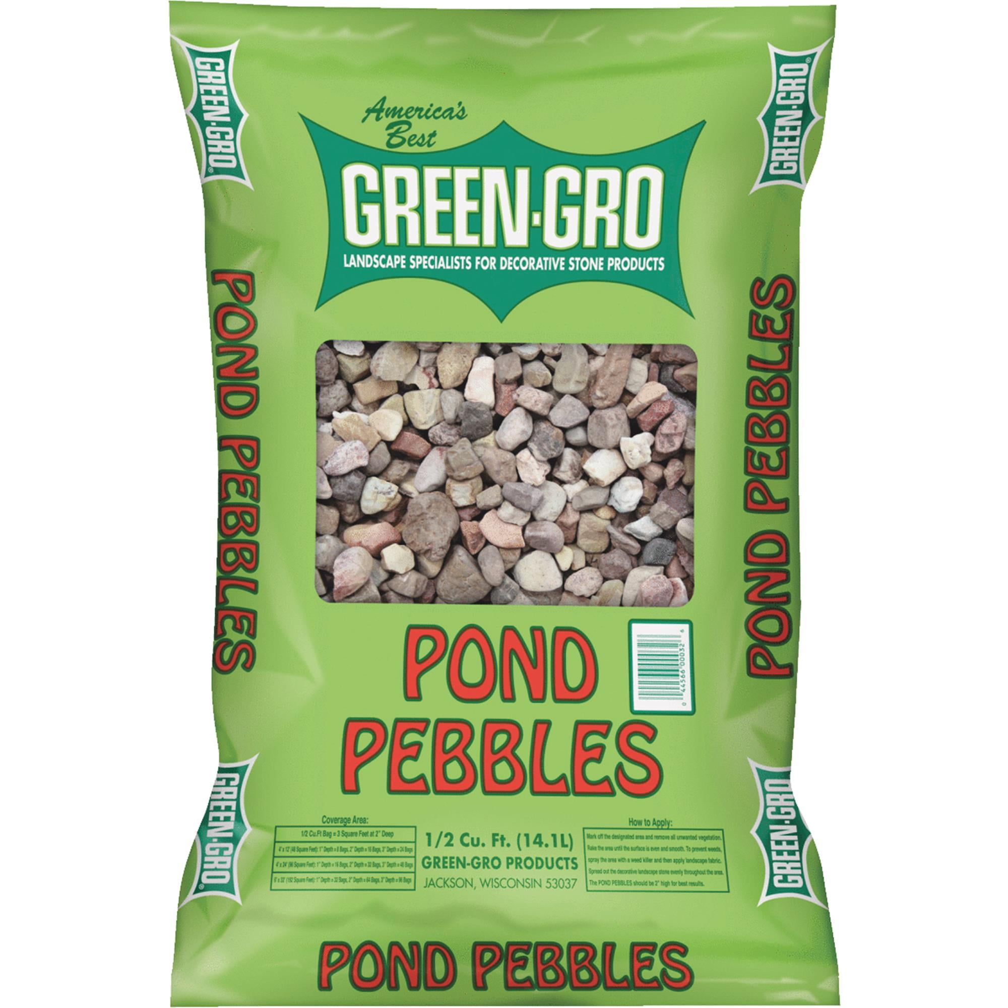0.5 Cubic Feet 3/4" Decorative Pond Pebbles for Garden, Driveway ...