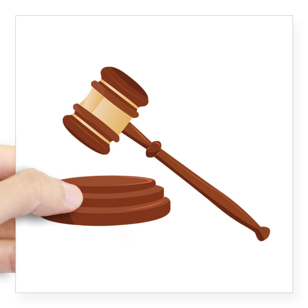 CafePress - Judge Gavel Sticker - Square Sticker 3" x 3" - Walmart.com ...