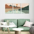Boho Art Wall Decor, Boho Large Canvas Wall Art Abstract Sun Mountain ...