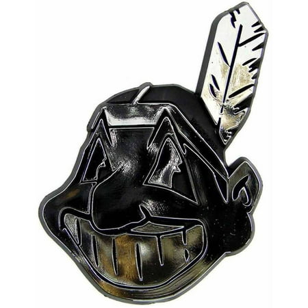 Cleveland Indians Guardians Auto Emblem, Silver Chrome Color, Raised ...