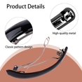 6 count Hair Barrettes for Women, Barrette Curved Clips for Women Fine ...