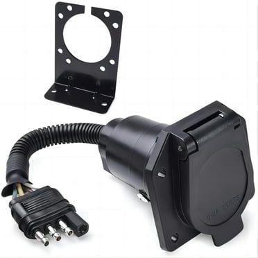 Optronics A57WBP 7-Way Round Blade to 5-Way Flat Pin Connector Adapter ...