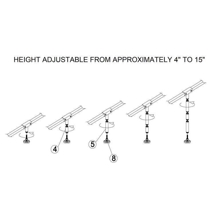 bedCLAW No Sag Mattress Slats Center Support Universal Size Adjusts from Full to Cali King