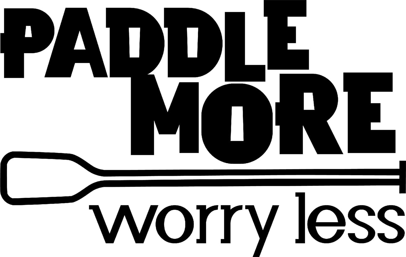 Paddle More Worry Less Water Paddle Boarding Fun Wall Decals for Walls ...