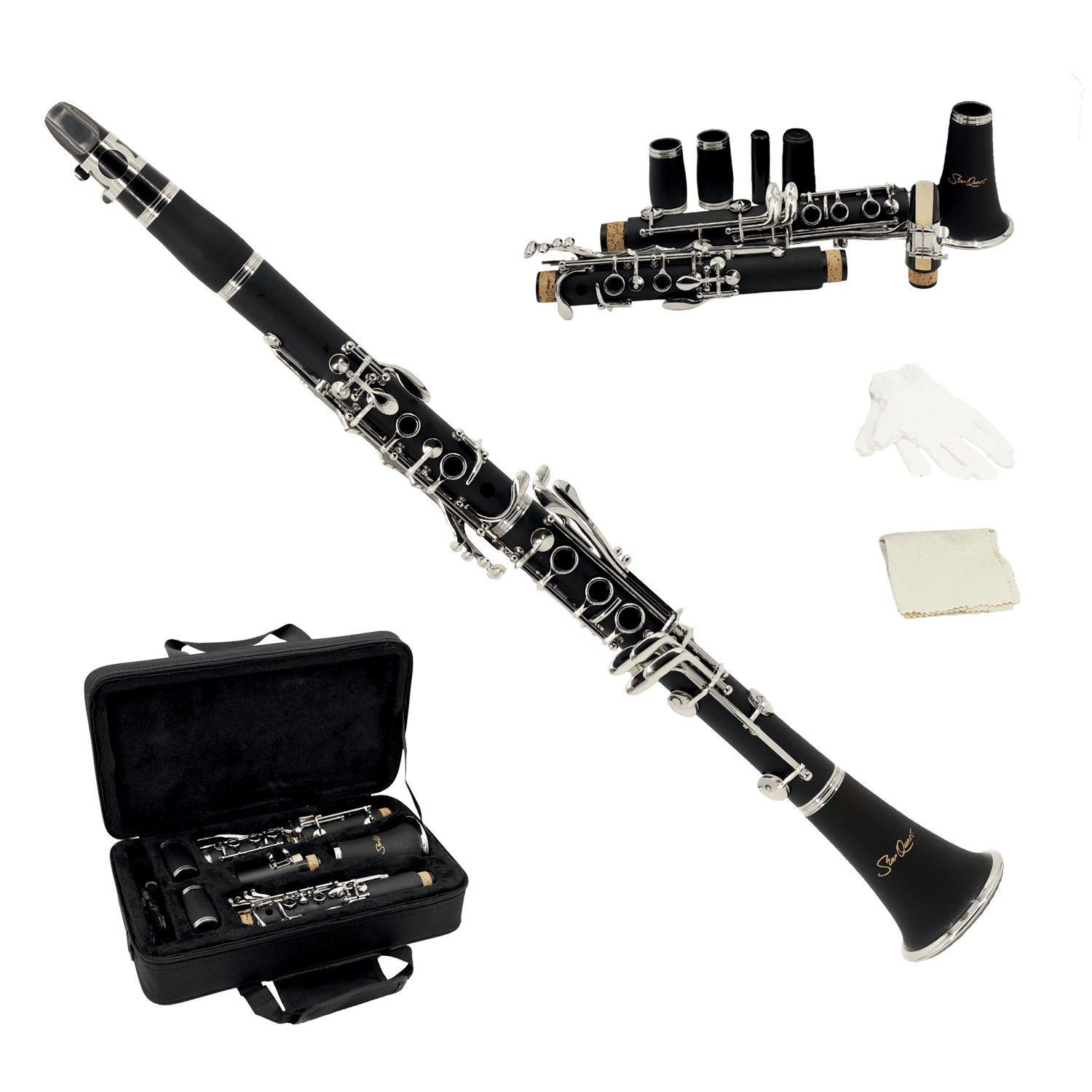 Click here for Starquest Bb Clarinet Durable Abs Body With 17 Nic... prices