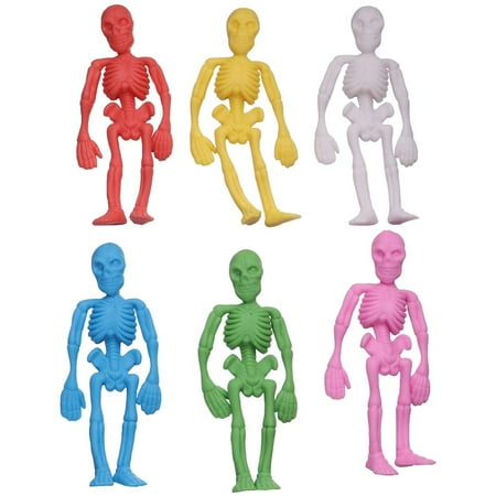 36 Pcs Halloween Stretchy Skeletons Rubber Toys Halloween Party s ...