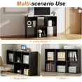 Black Cube Storage Unit, 3-tier Bookcase with 6 Cube Storage Unit, Open ...