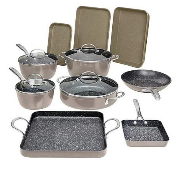 Curtis Stone 14 Piece Durapan Nonstick All Purpose Cookware Set Model 716 448