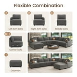 Nolany Modern Corner Modular Sectional Sofa with Movable Storage ...
