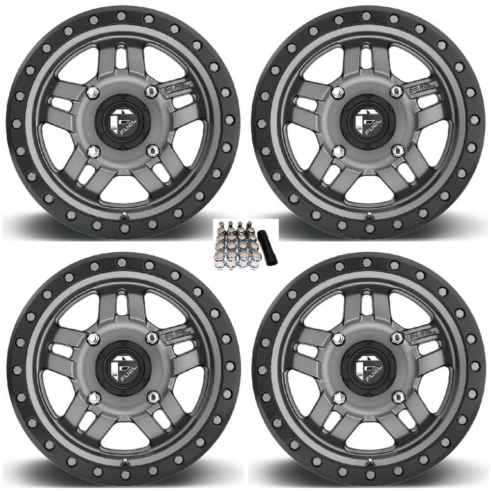 Fuel Anza UTV Wheels Gunmetal 14" Polaris RZR 1000 XP / Ranger XP 900/ ...