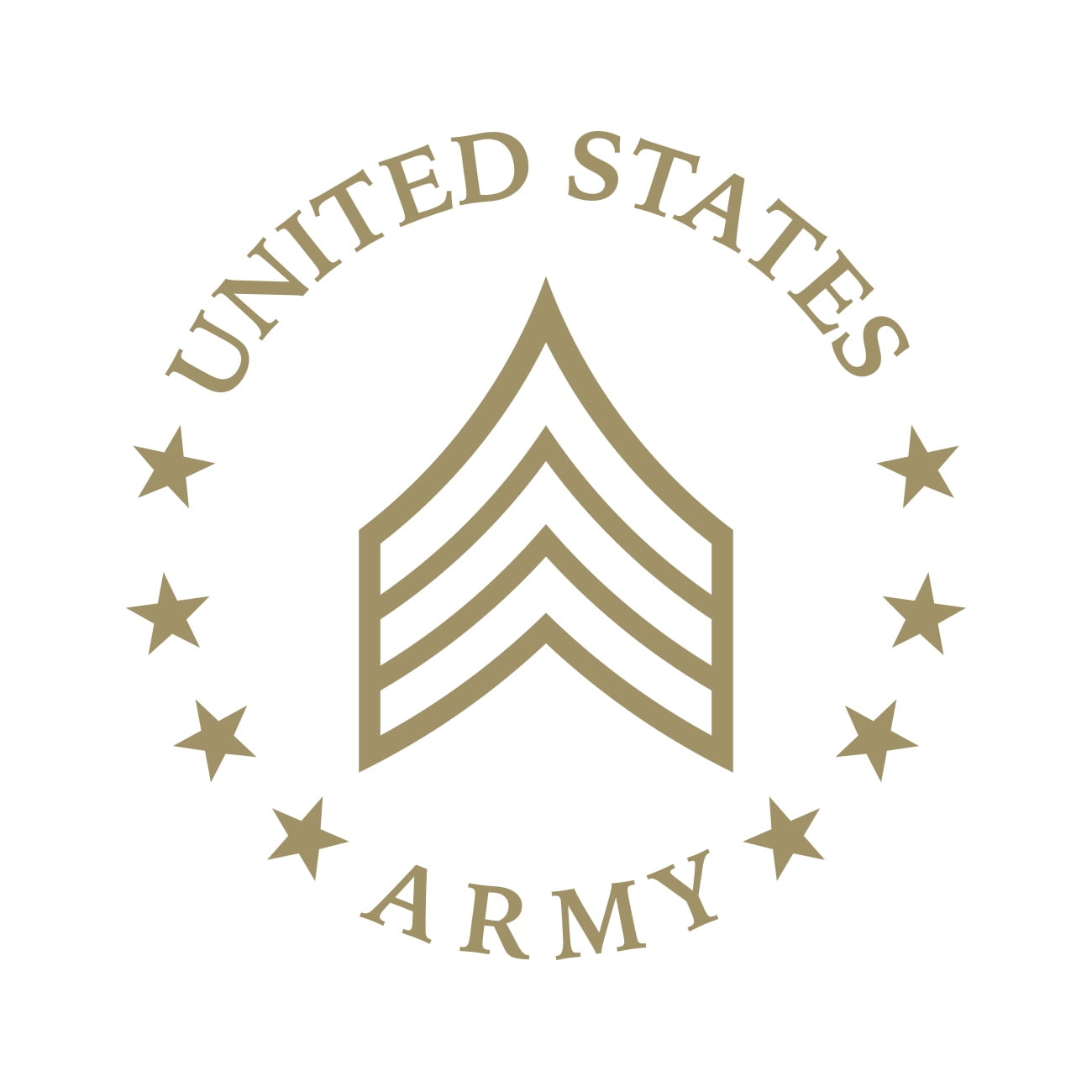 E 5 Sergeant Us Army Rank Sticker Decal Die Cut Self Adhesive Vinyl