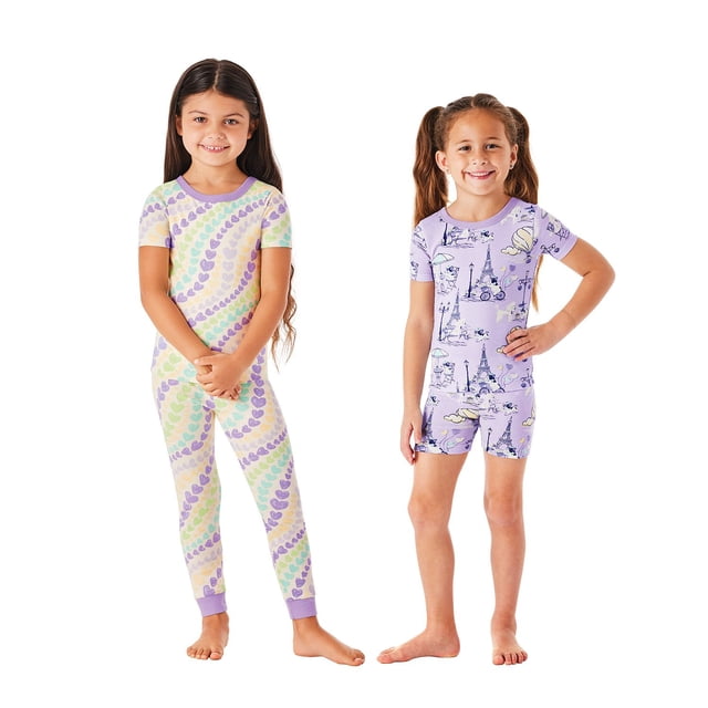 Member's Mark Girls 4-Piece Organic Cotton Pajamas - Samsclub.com