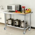 Costway 30'' x 48'' Stainless Steel Commercial Kitchen Work Utility ...