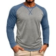 Ceisia Men's Two-Tone Raglan Long Sleeve Crew Neck T-Shirt Multi-Color ...