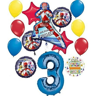 Power Rangers Birthday Party Supplies Unleash the Power Balloon Bouquet ...